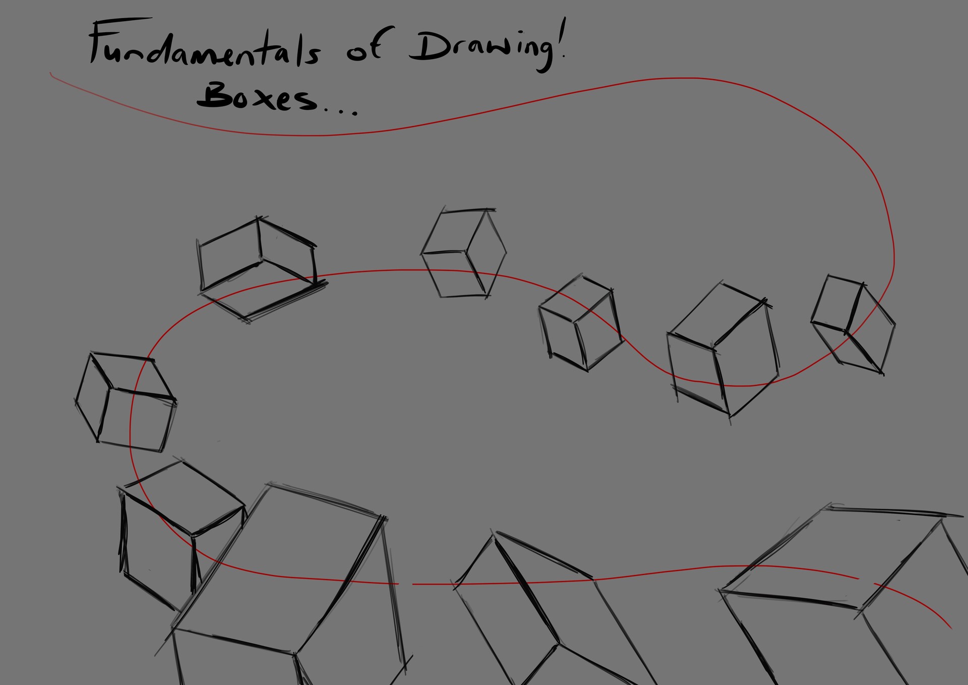 ArtStation - Fundamentals of Drawing - Boxes