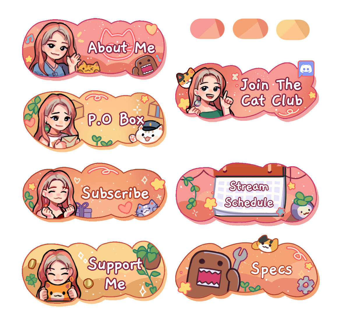 ArtStation - Twitch Panels - SuperCatKei