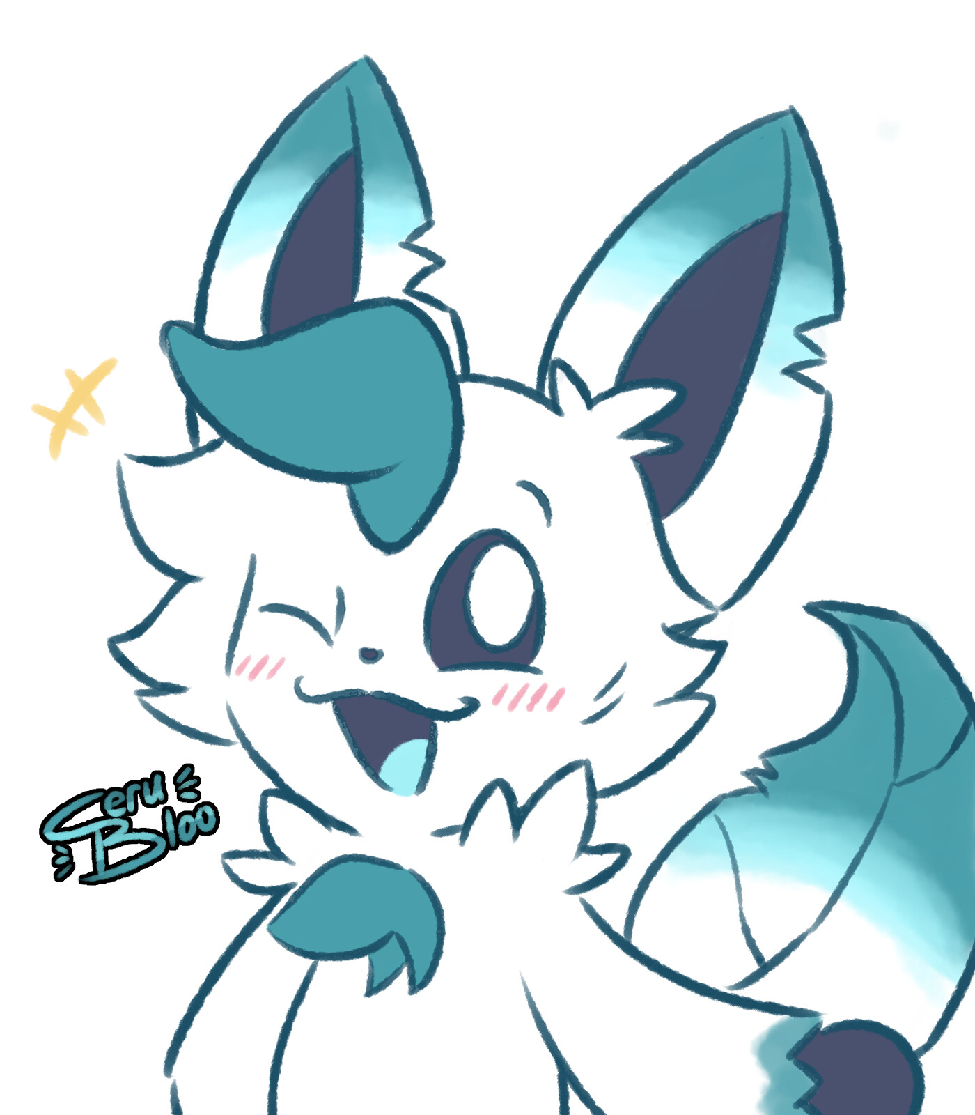 cerubloo - Teal Doodle