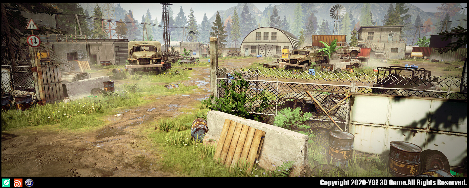 ArtStation - UE4 outdoor level scene 01