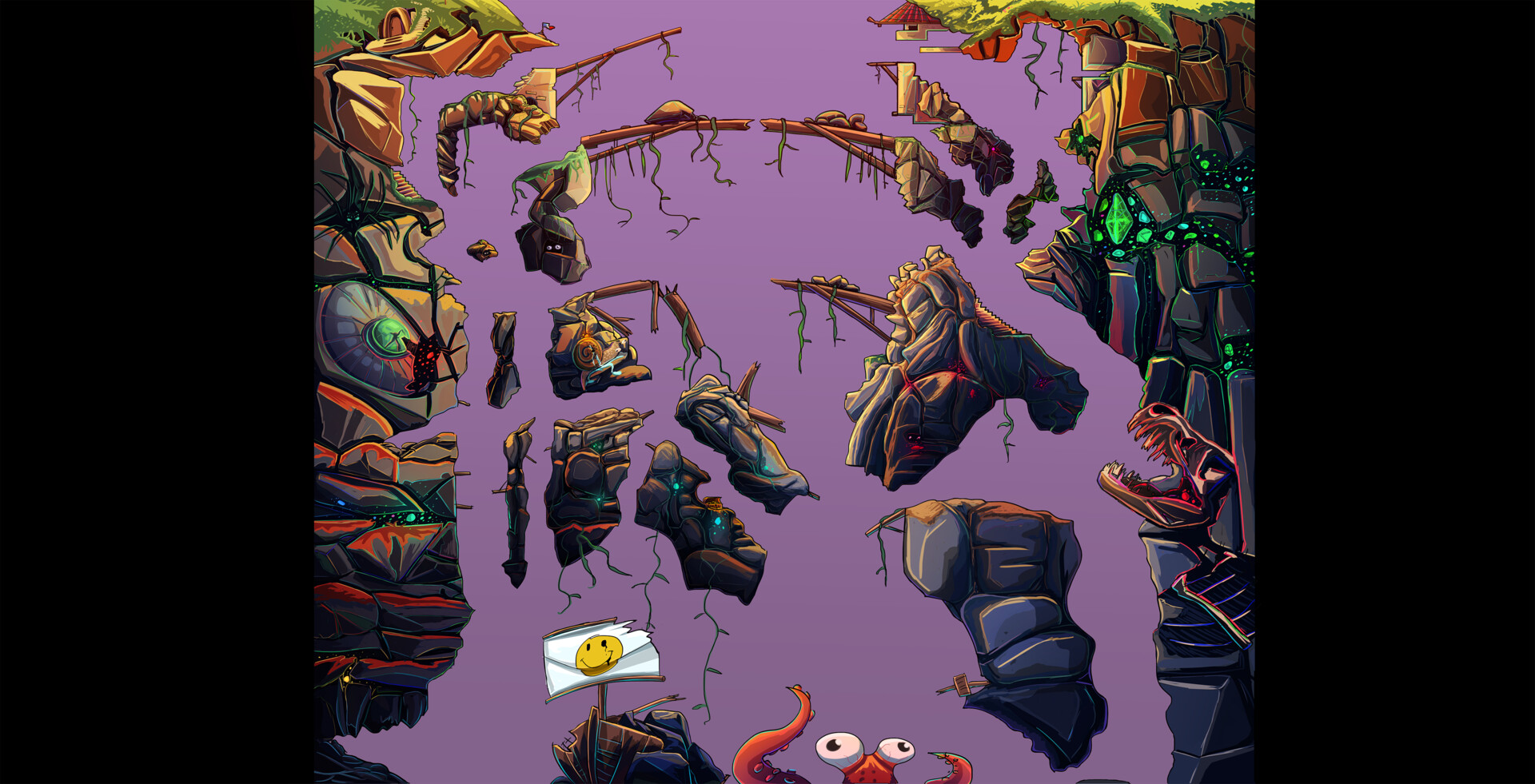 ArtStation - Creepy Cavern - Worms WmD Map