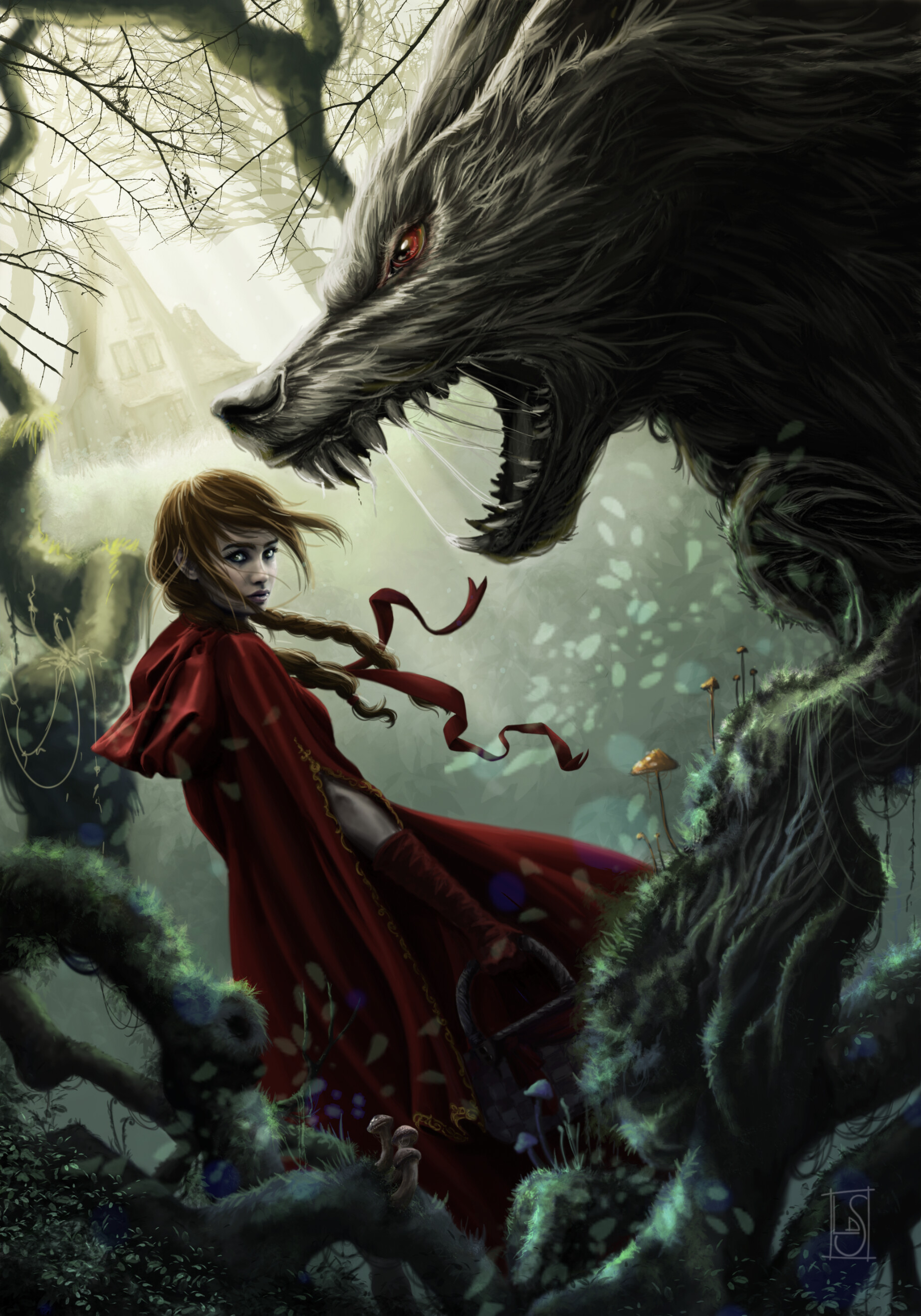 Red Riding Hood Werewolf Art