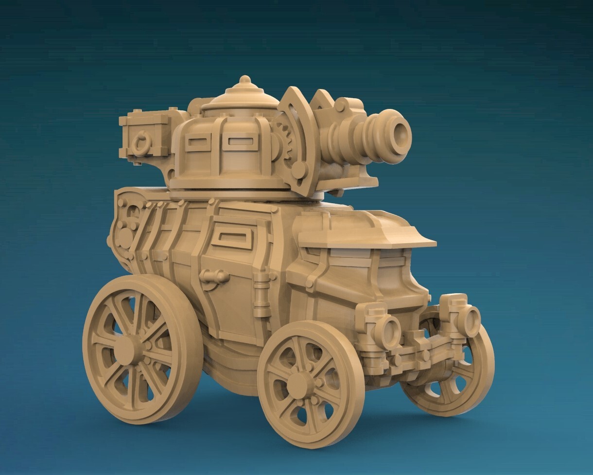 ArtStation - Dwarf mobile artillery