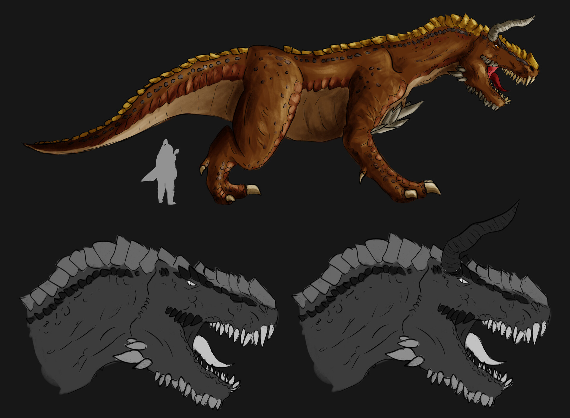 ArtStation - Creature design - Fantasy dinosaur concept