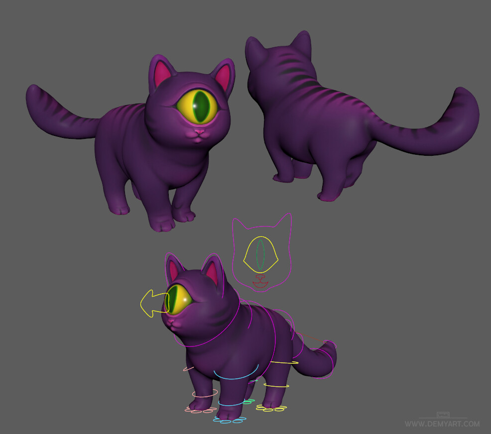 cyclops cat drawing