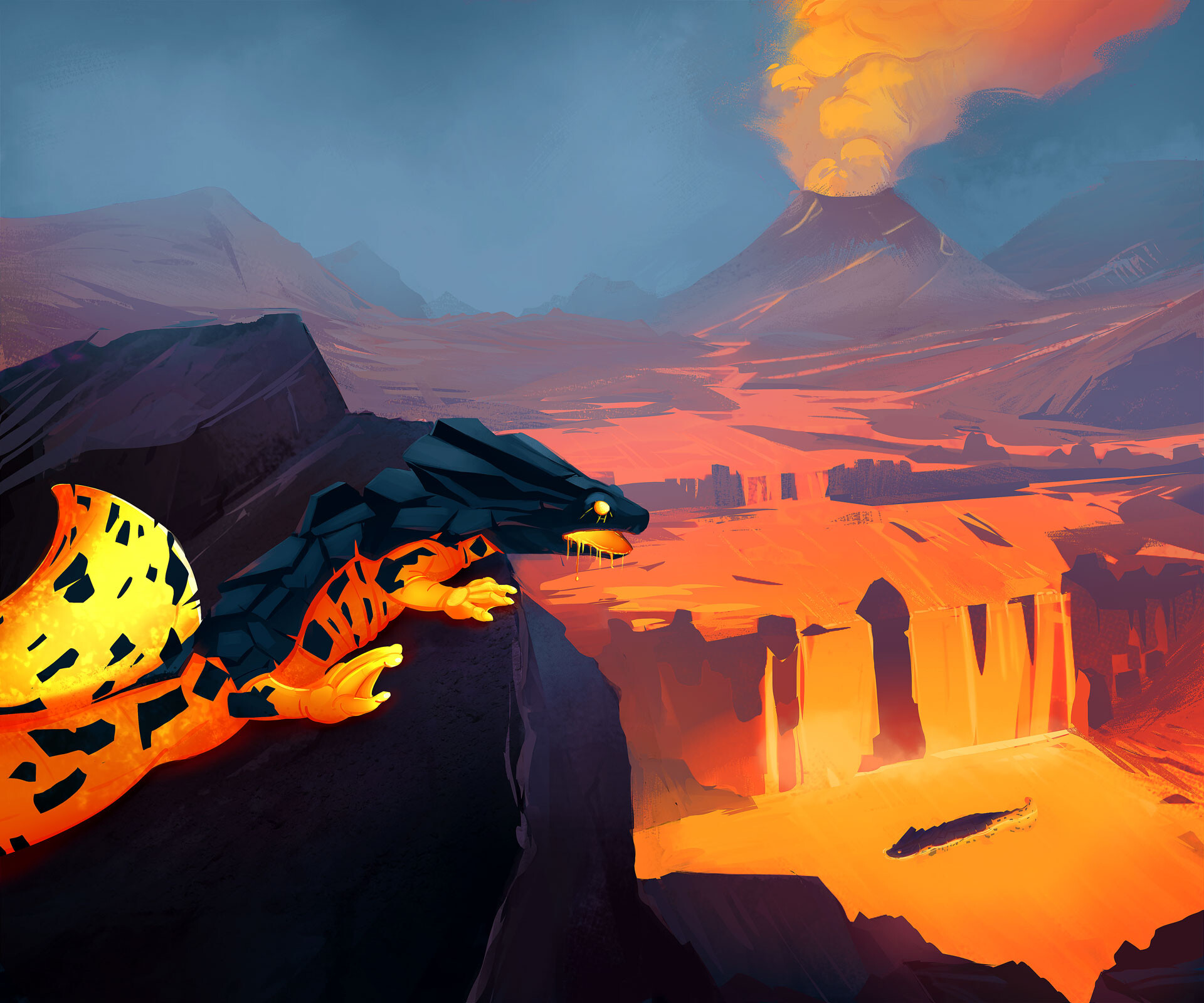 ArtStation - Fire salamander