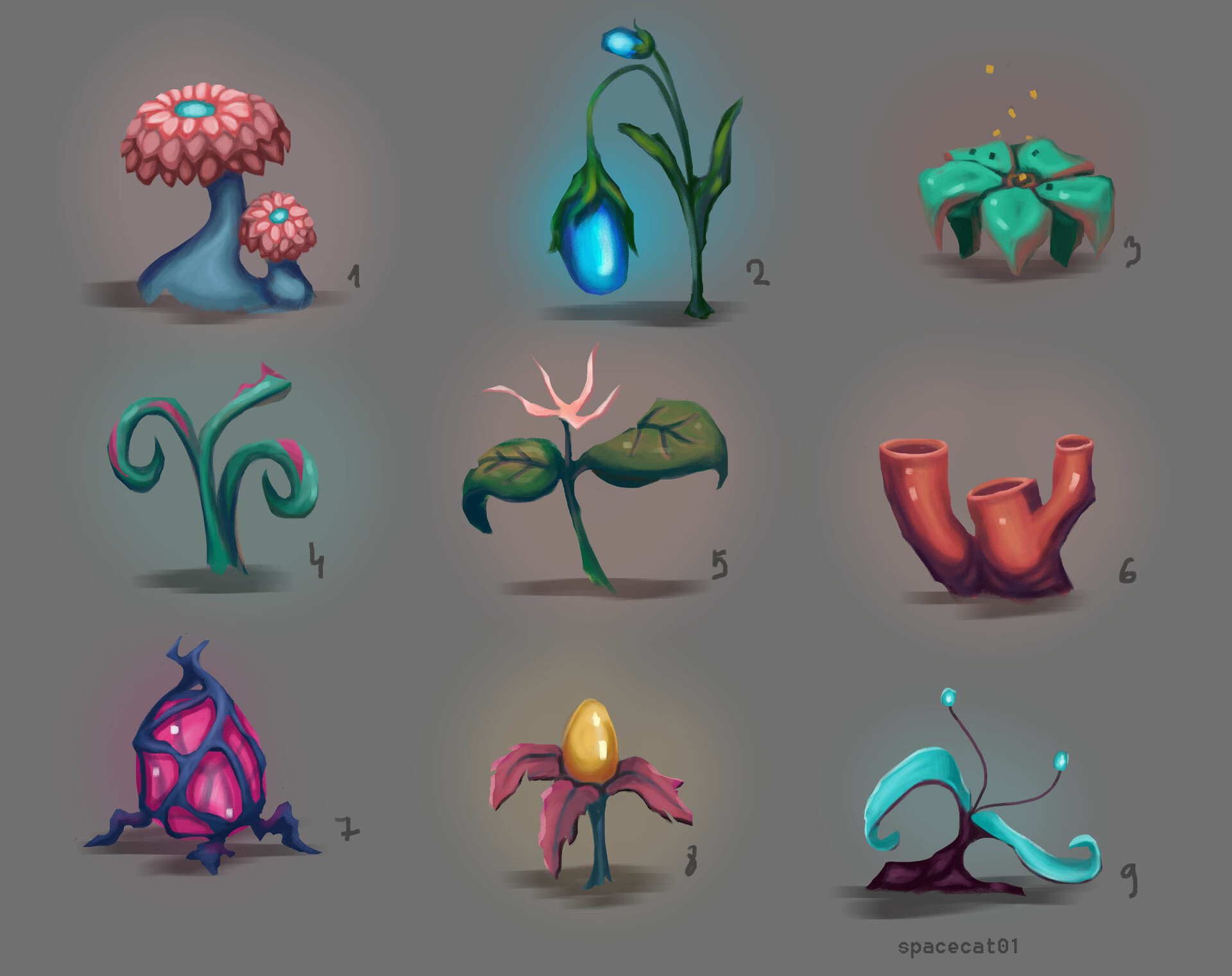 ArtStation - Alien plants