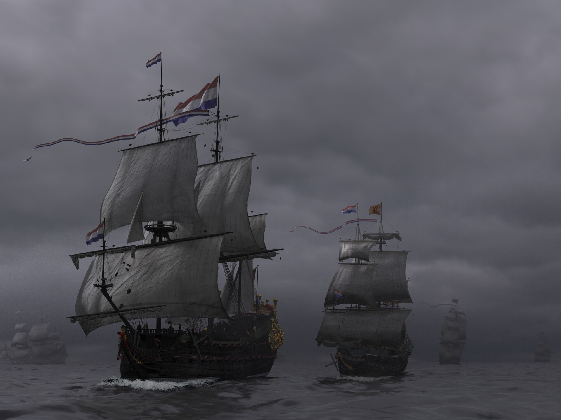 ArtStation - Dutch East India fleet protected by the "Seven Provinces ...