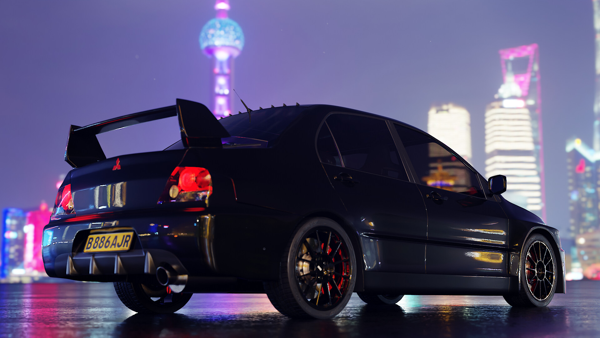 ArtStation - Mitsubishi Lancer Evolution IX