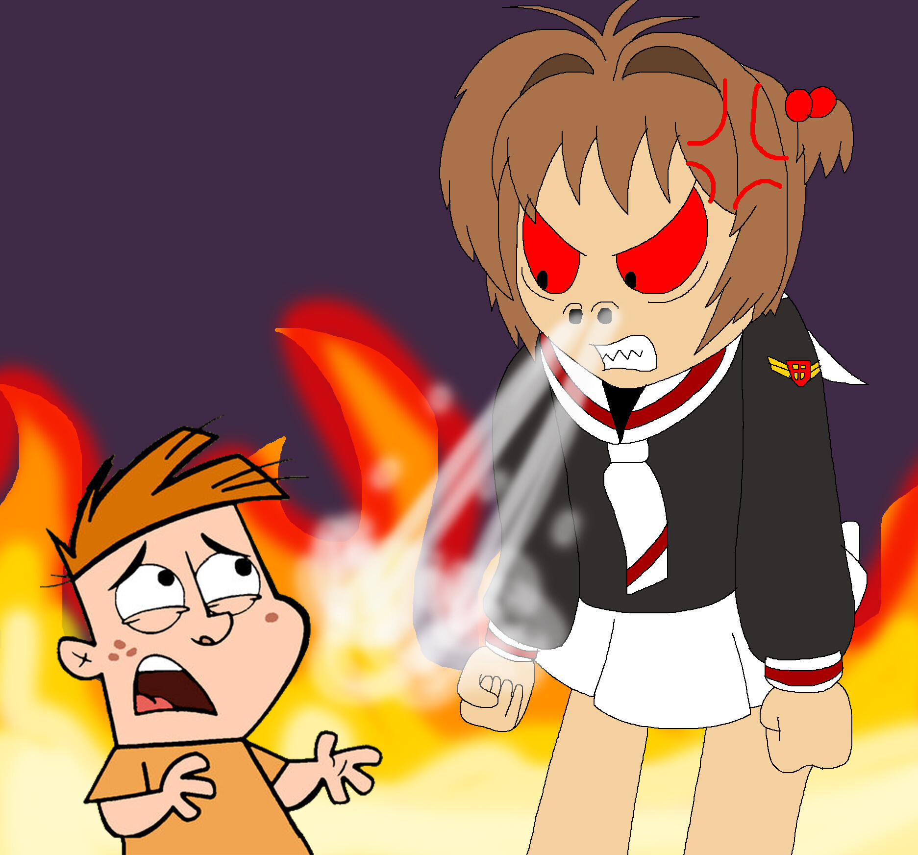 ArtStation - Sakura is angry at Adam