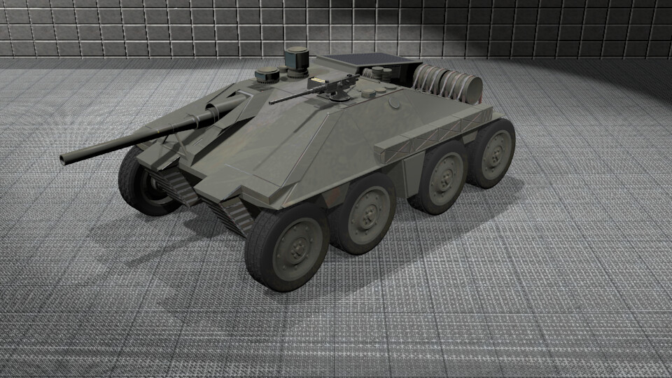 ArtStation - 'Hetzer' wheeled tank Hunter