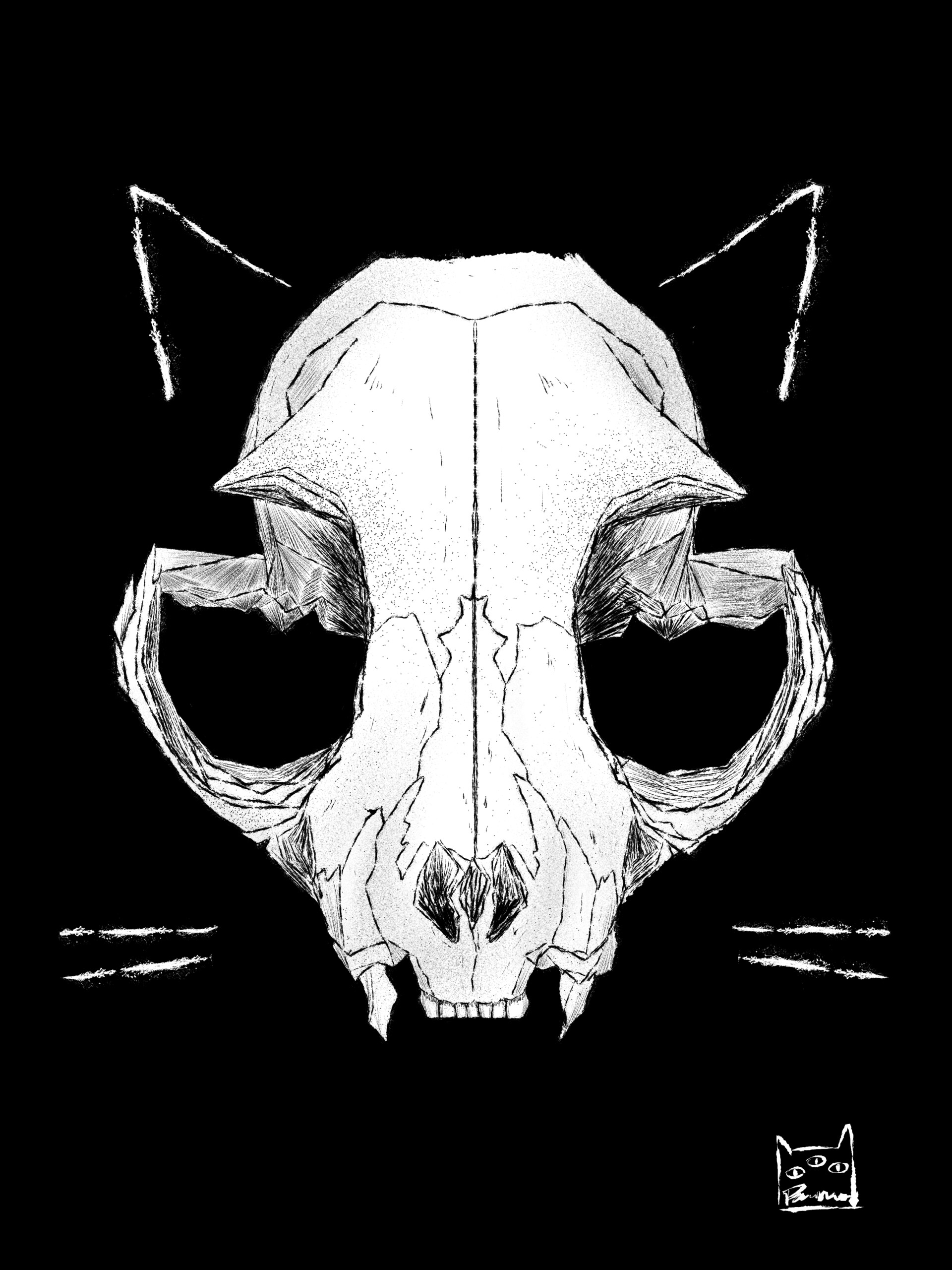 ArtStation - Cat skull