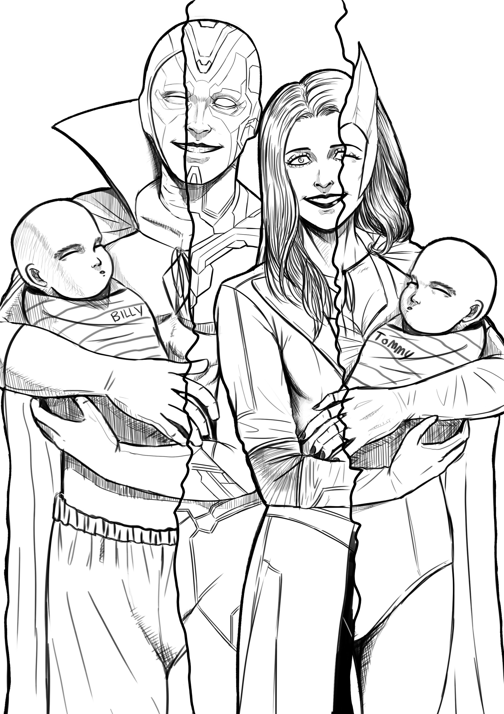 wanda vision coloring pages