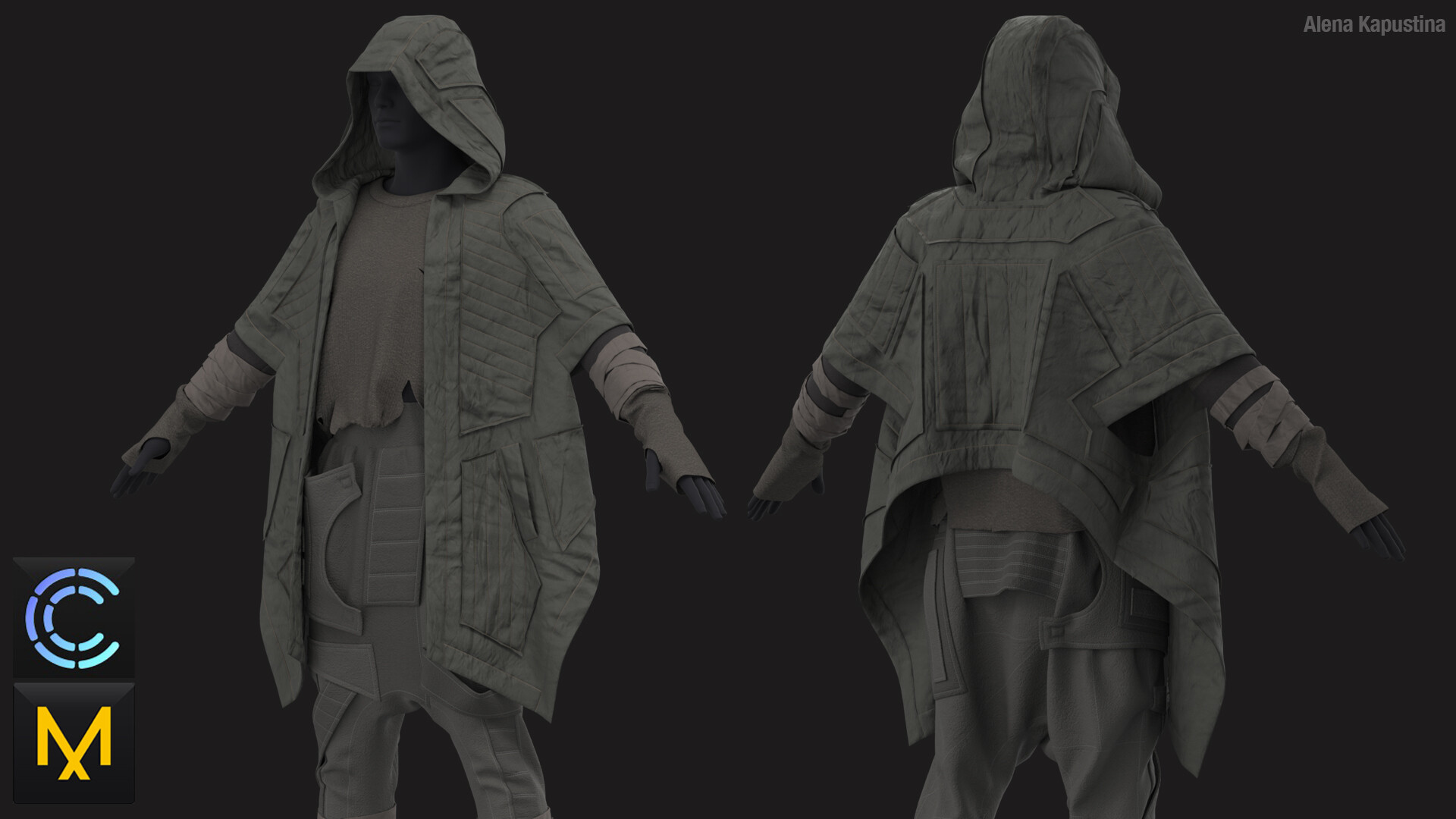 ArtStation - Apocalyptic male outfit / Marvelous Designer
