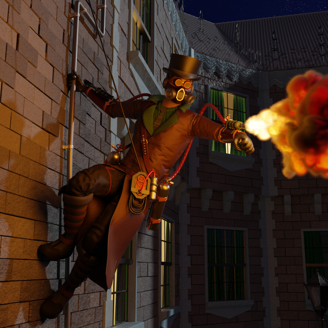 ArtStation - Steampunk Pyromaniac