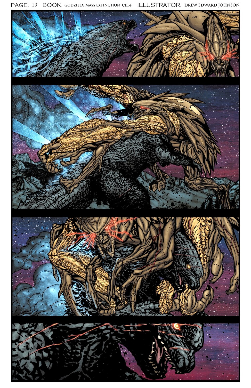 Drew Edward Johnson - GODZILLA: AFTERSHOCK CHAPTER 4 PAGES