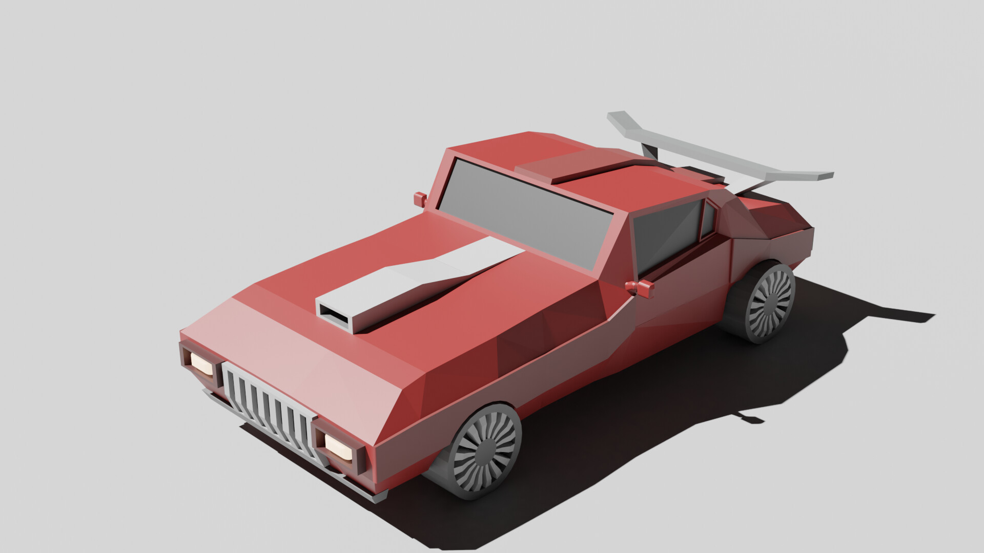 ArtStation - Red car and Background