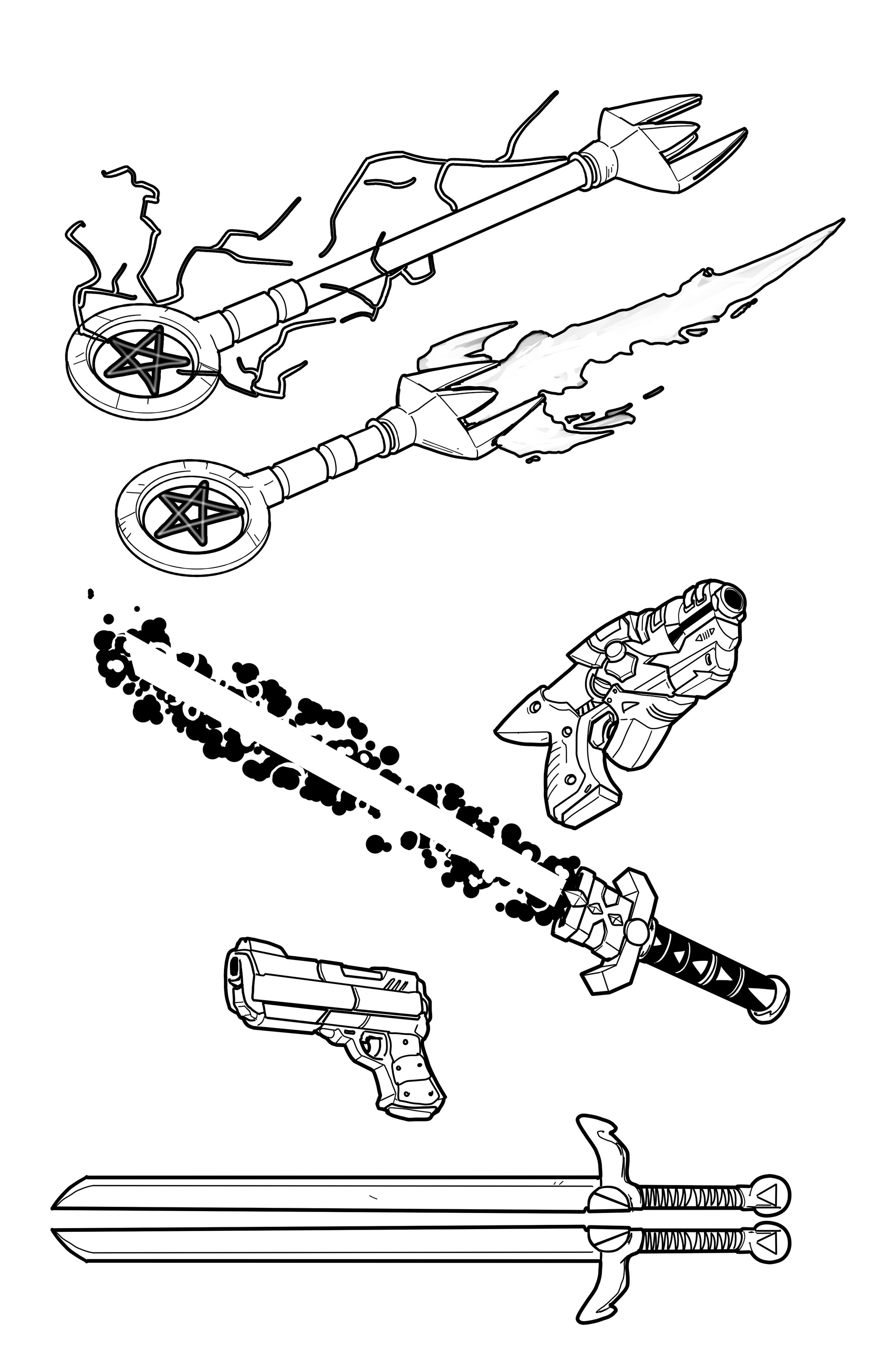 ArtStation - Swords and Guns