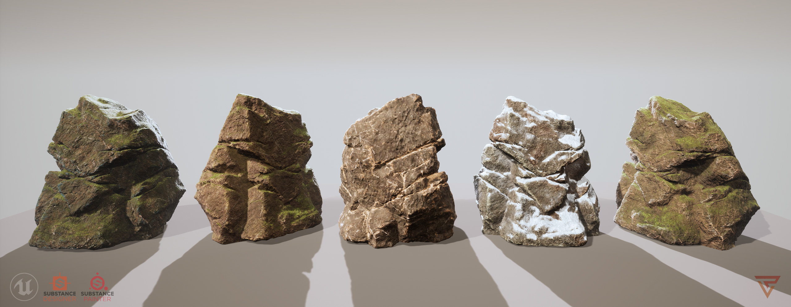Vishal Ranga Portfolio - Unreal Rock Shader - Quick Pipeline