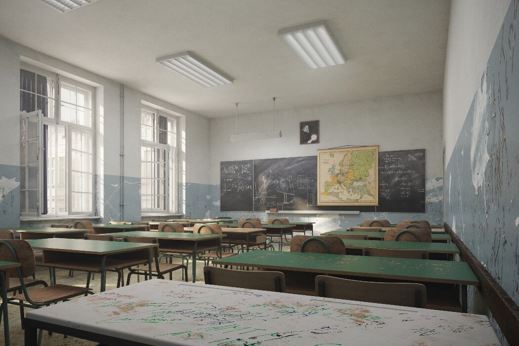ArtStation - Old highschool classroom