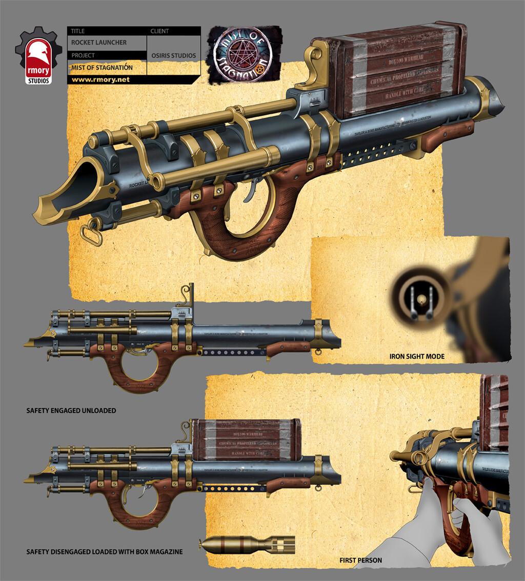 Steampunk Rocket Launcher by Kris Thaler : r/ImaginarySteampunk