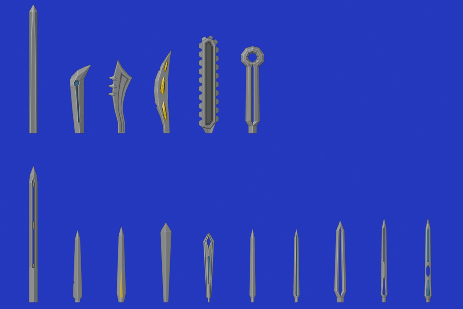 Pure Poly - 3D Models for your Game - Modular Swords Mega Pack - 1200 ...