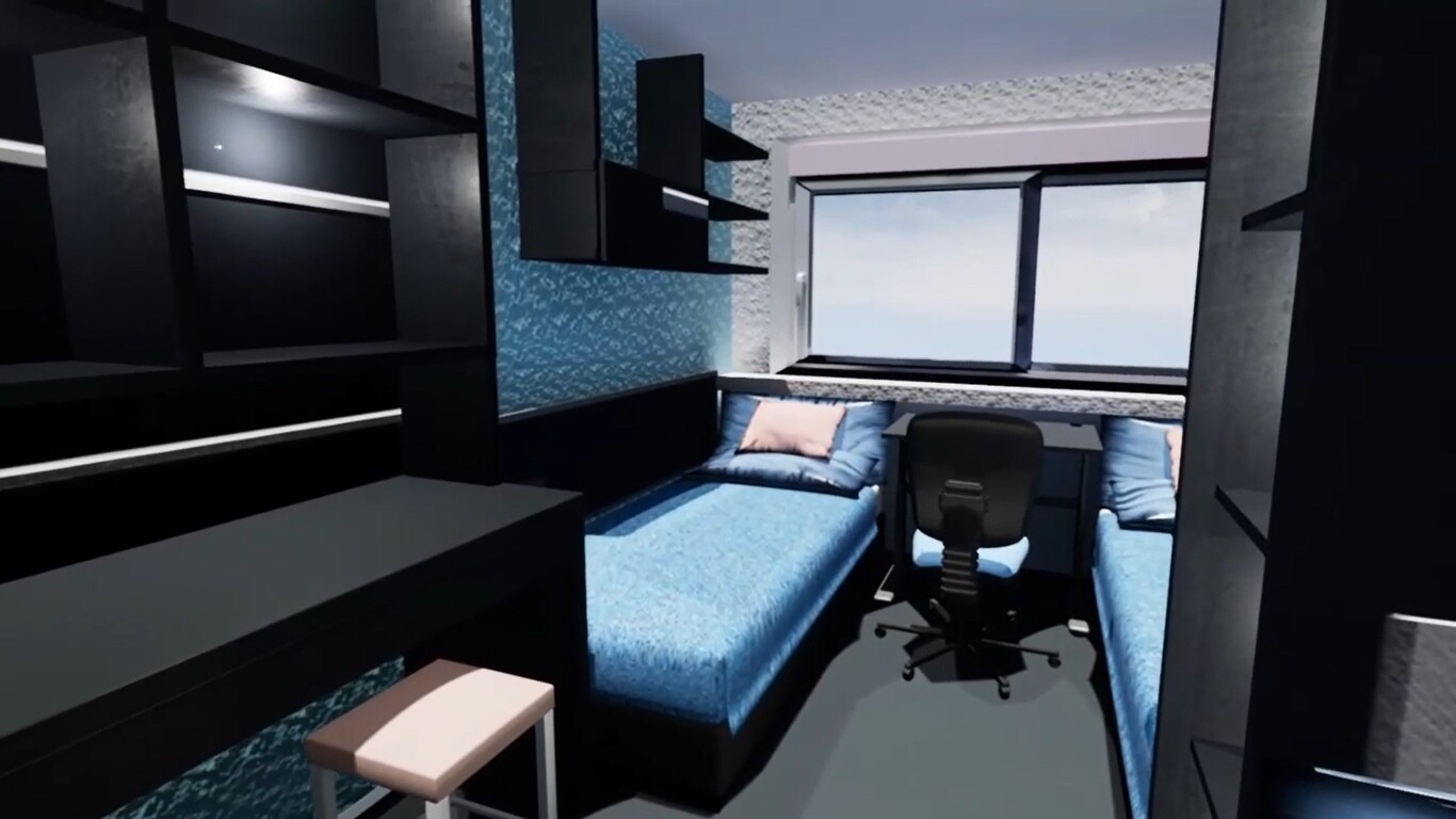 ArtStation - VR interier of the dormitory