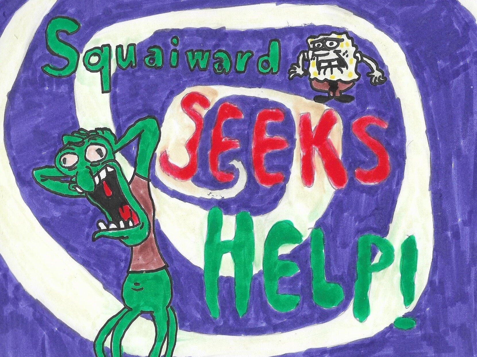 ArtStation - Squidward seeks help! "The Spongebob special"