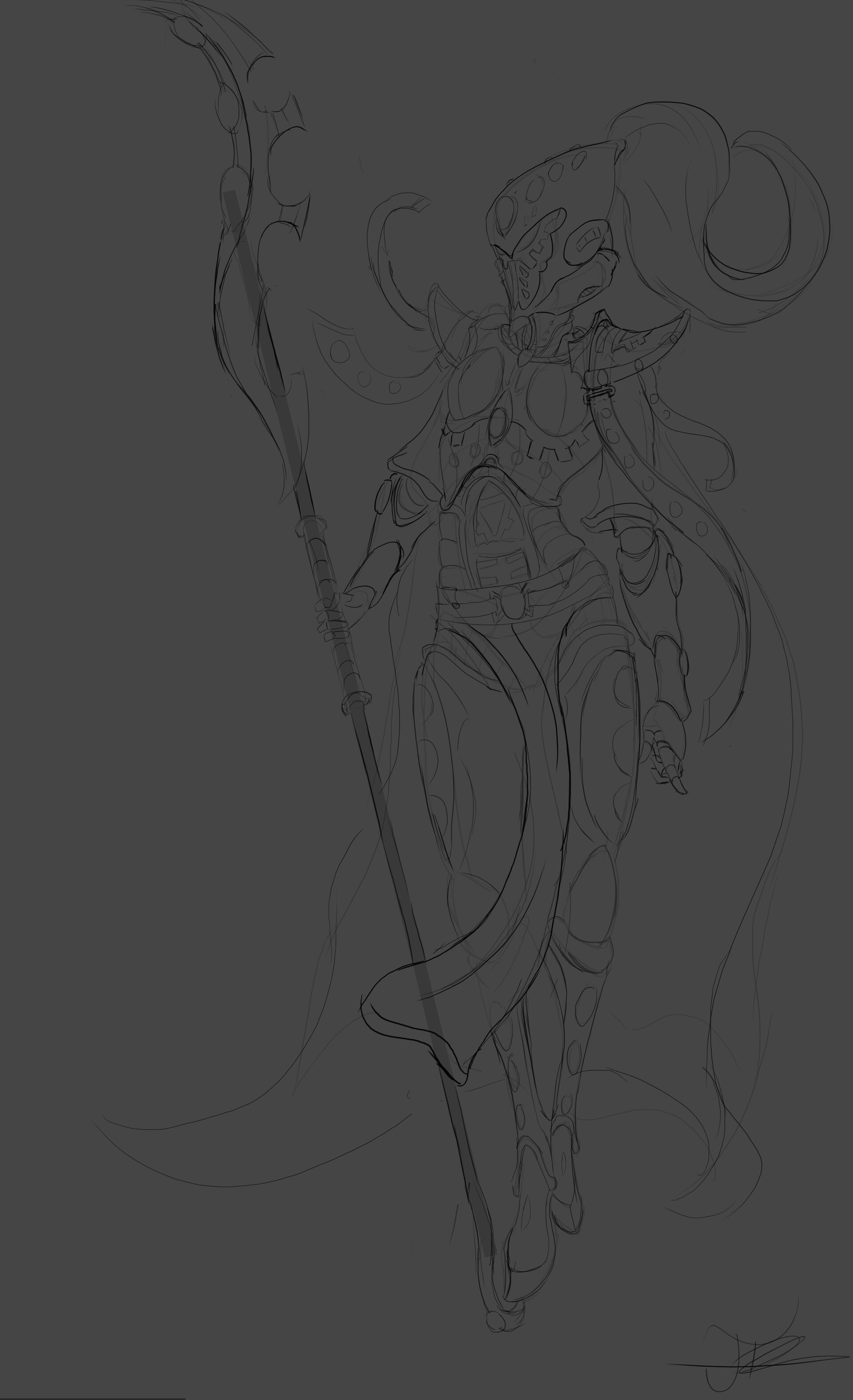 ArtStation - Eldar Farseer Sketch