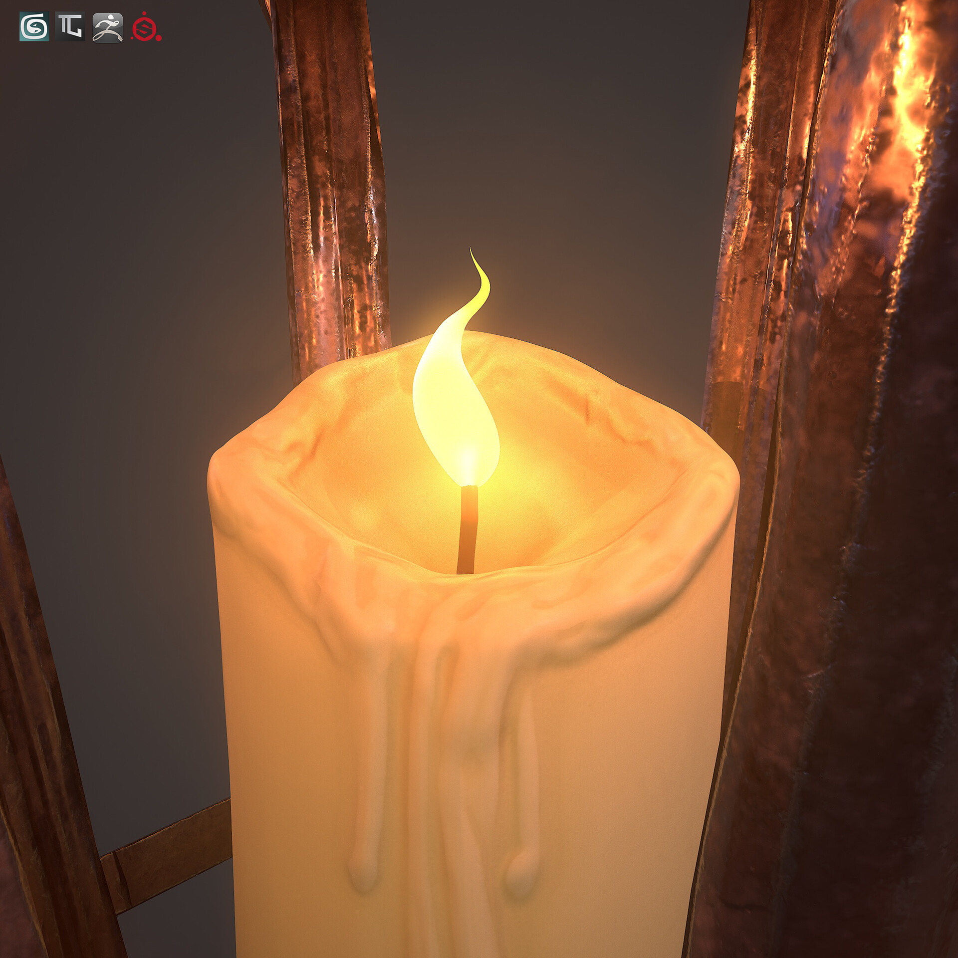 Alex Miranda - Medieval lowpoly Lamp Prop
