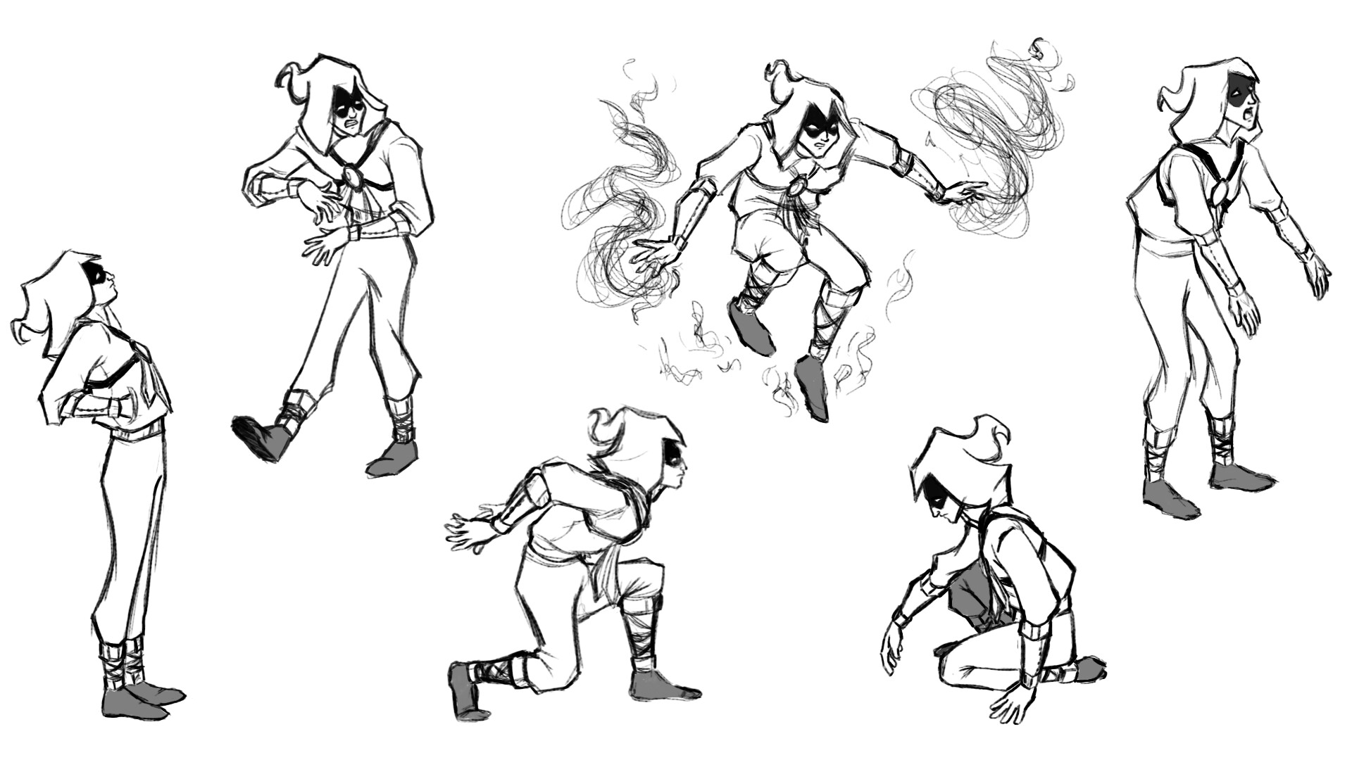 evil drawing poses