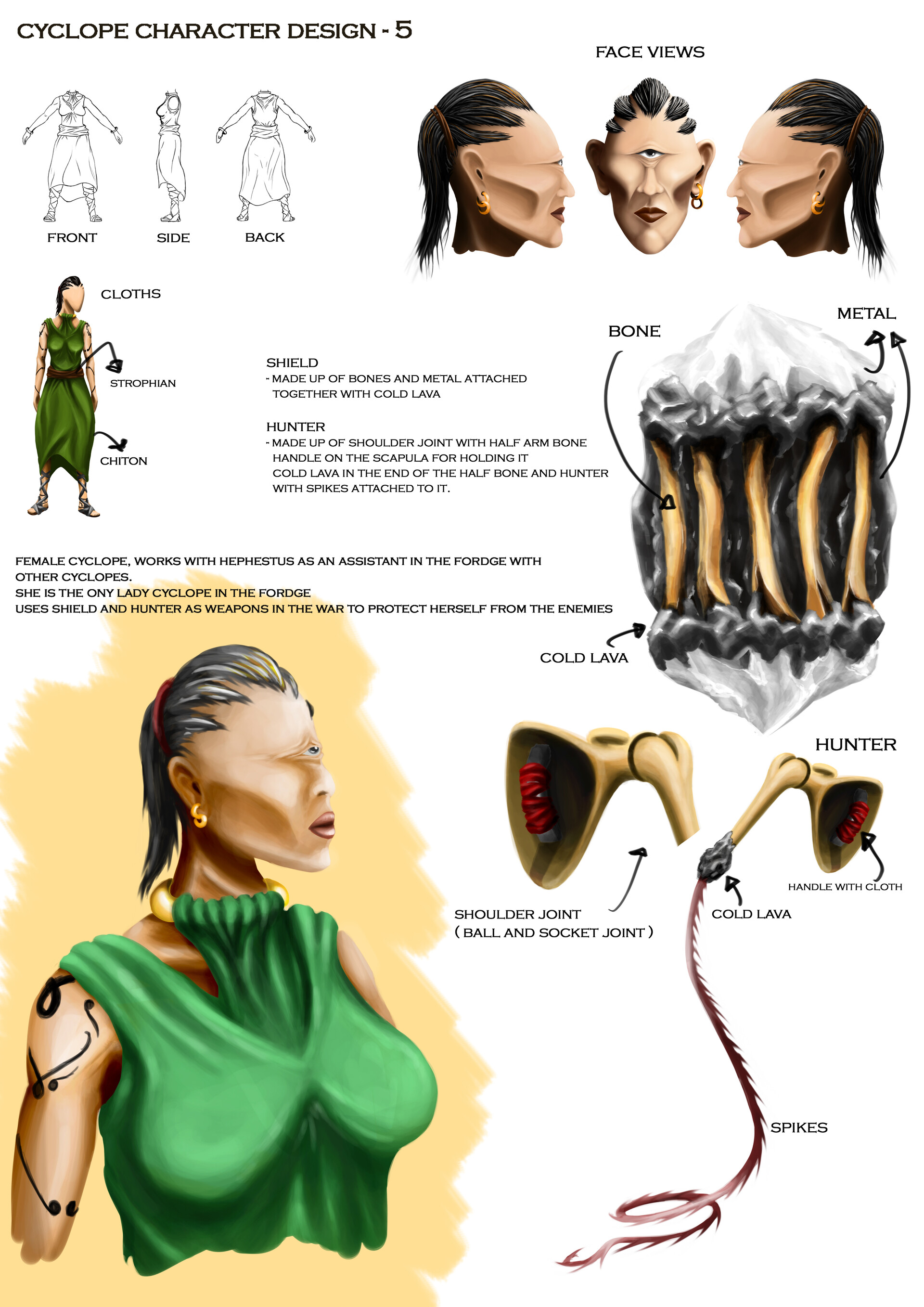 ArtStation - woman cyclope concept