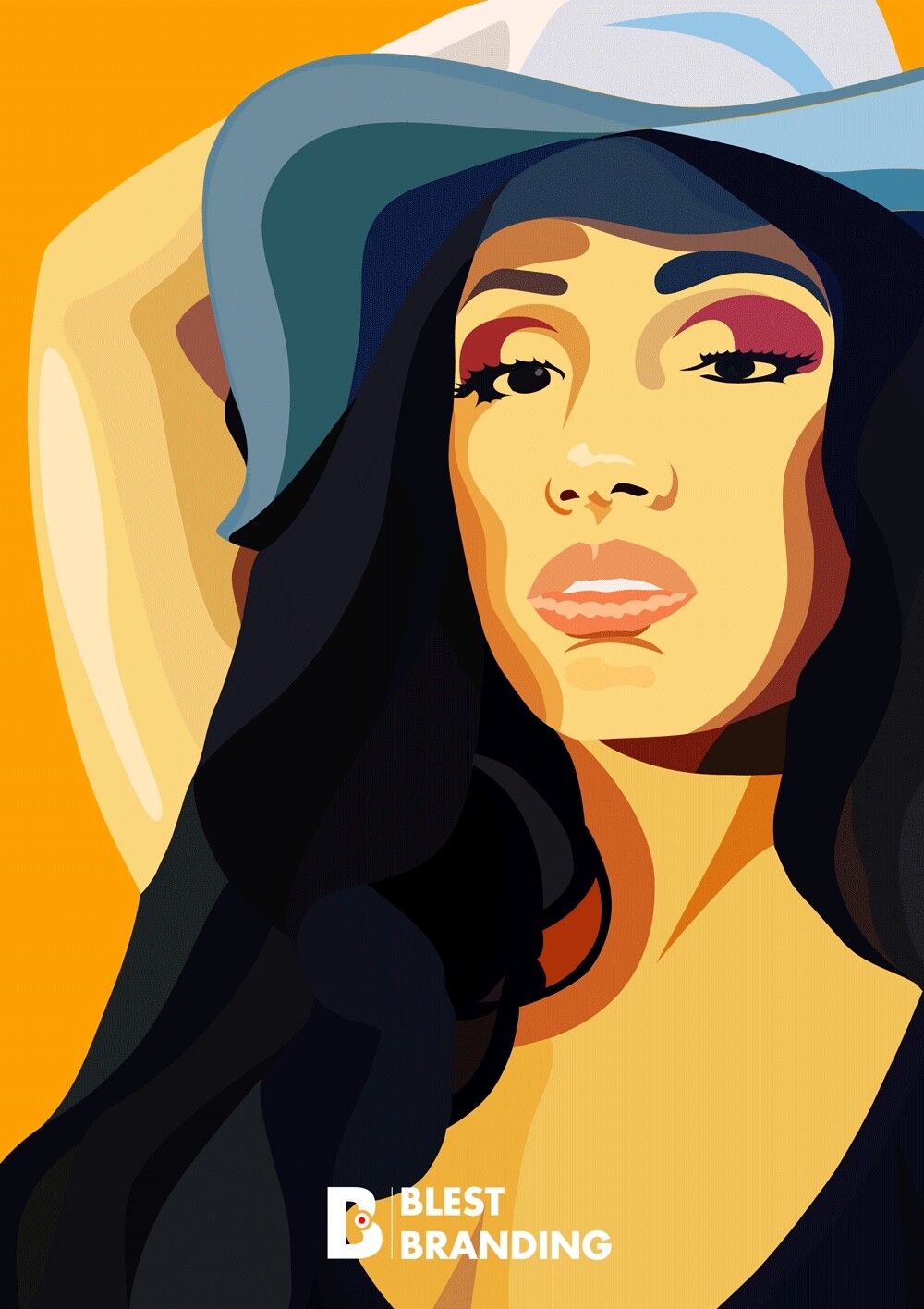 ArtStation - Black girl vector portrait