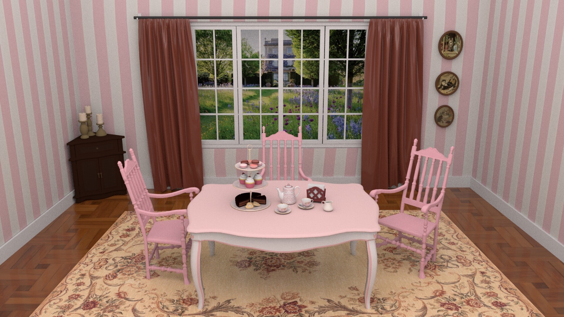 ArtStation - Pink Tea Room