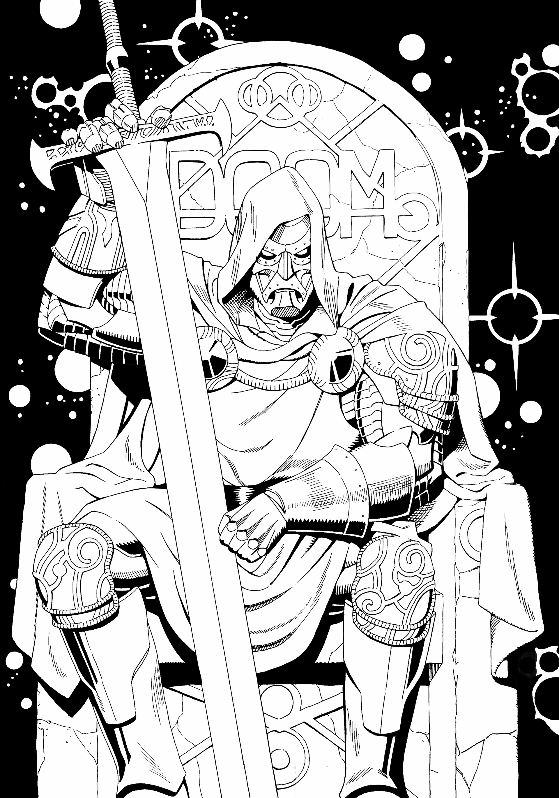 dr doom coloring pages free printable