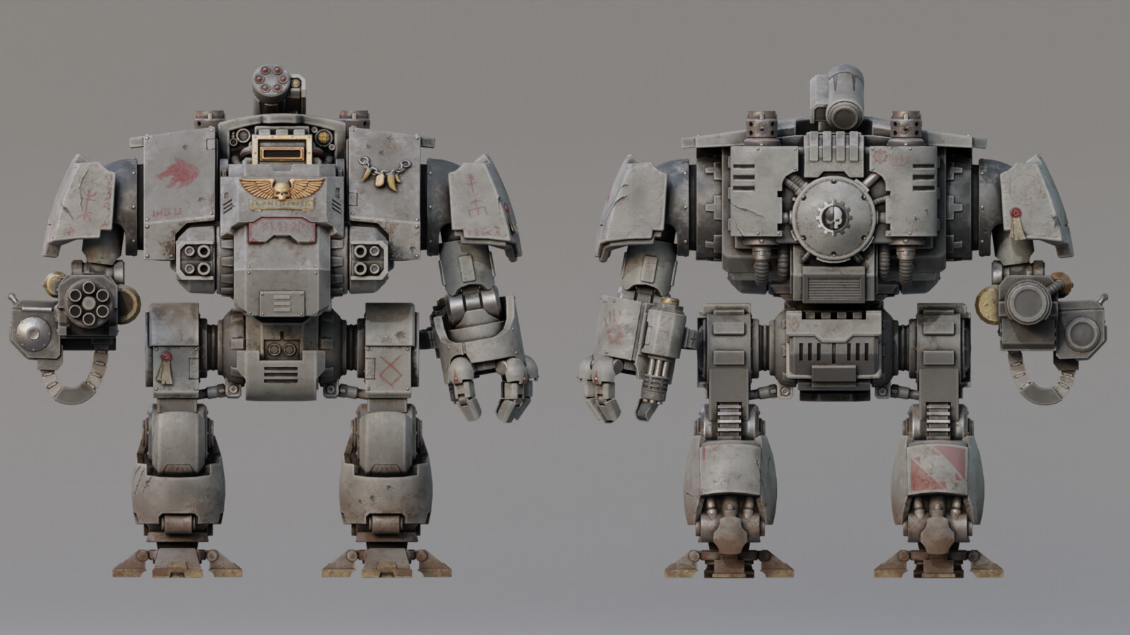 Guillaume Bolis - W40k space wolf dreadnought redemptor