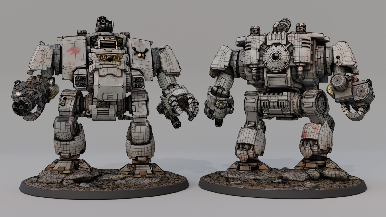 Guillaume Bolis - W40k space wolf dreadnought redemptor