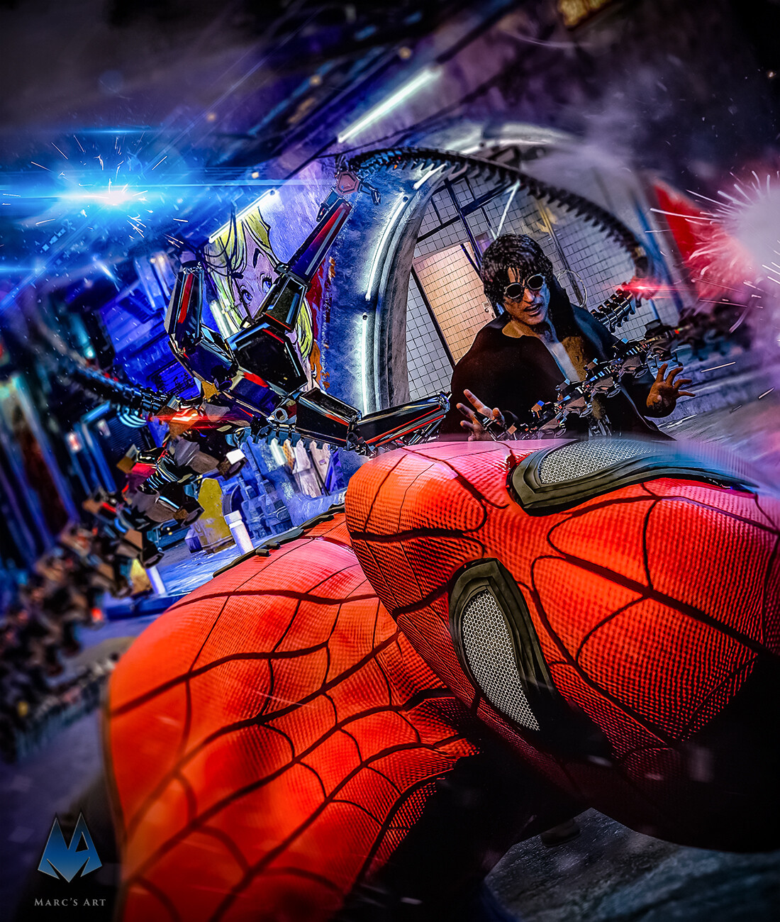 Marc Hill - Doc Oct vs Spidey fan art