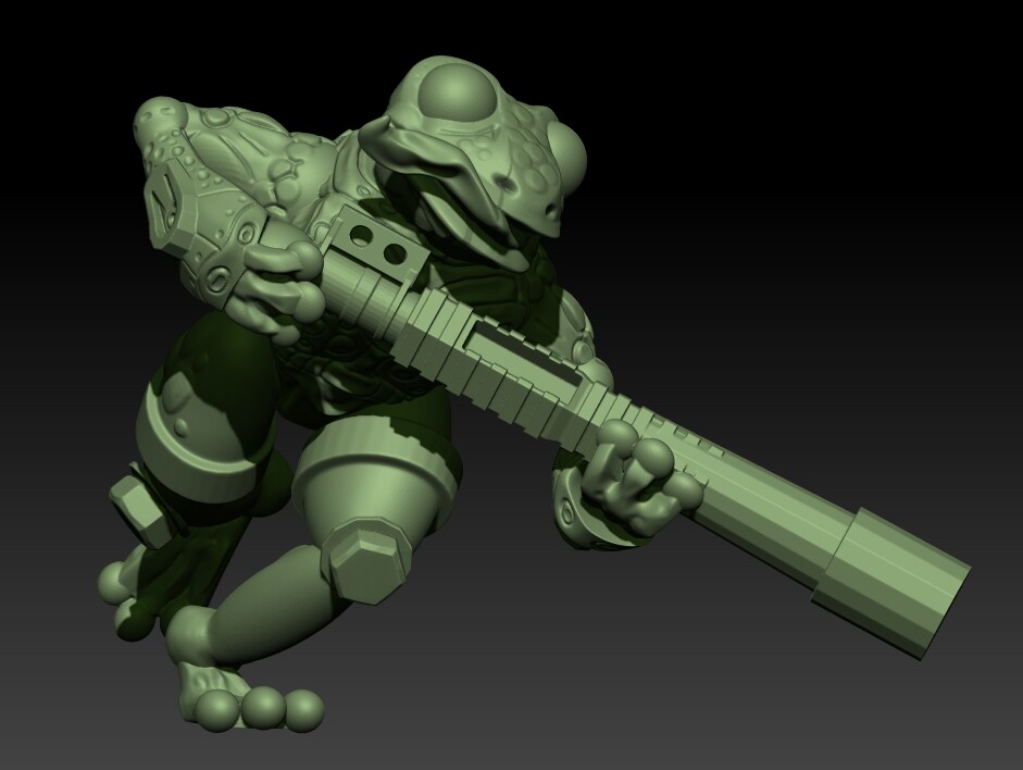 ArtStation - Frogin Blaster Rifle Squad