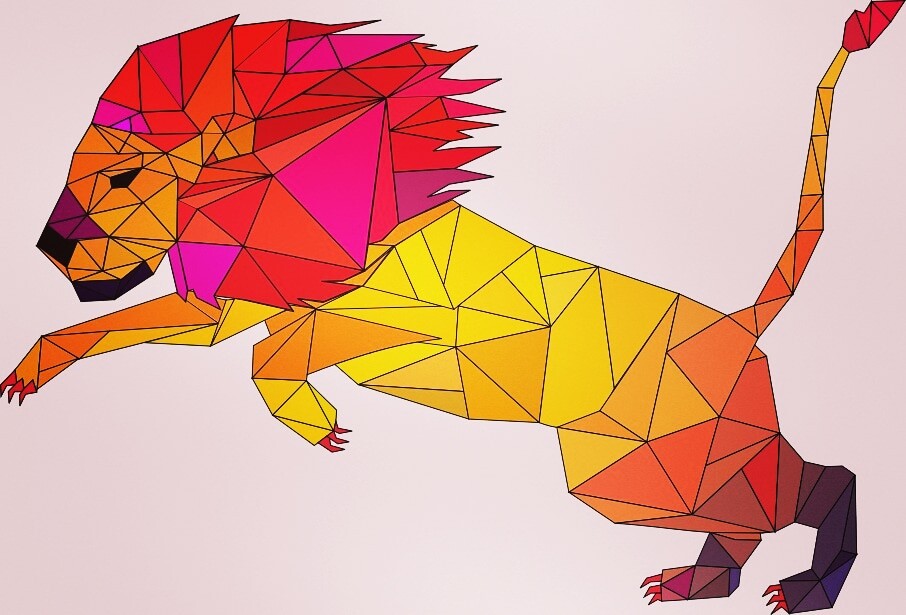 ArtStation - Lion using as many as possible triangles.