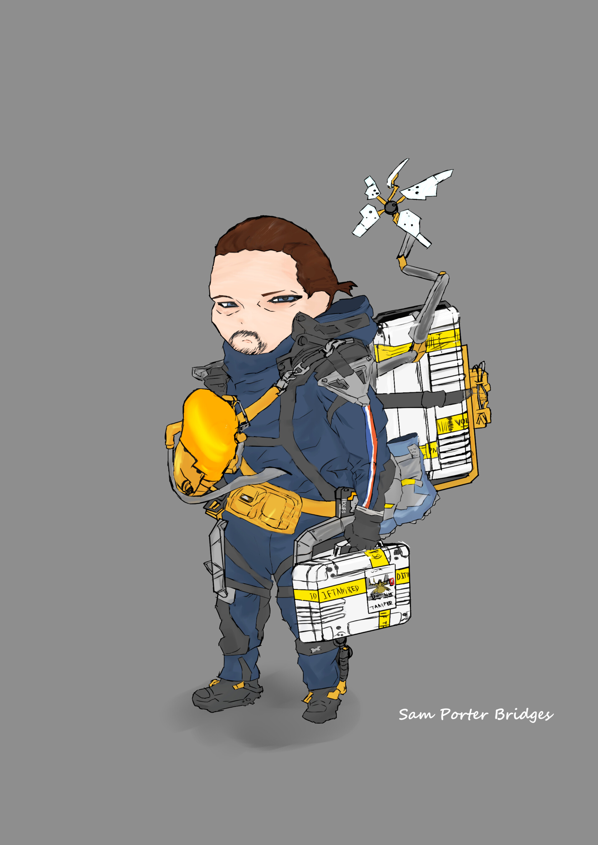 Kids Mikkelsen - death stranding fan art productions