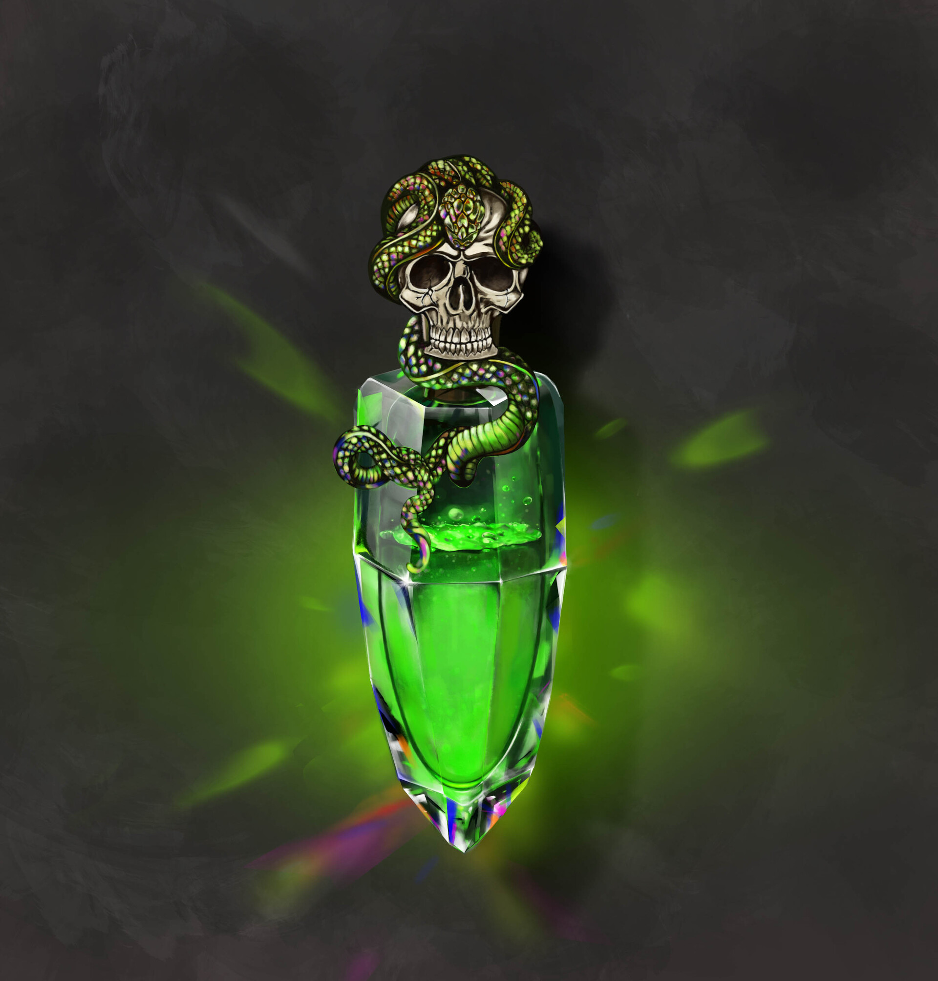 ArtStation - poison bottle game icon