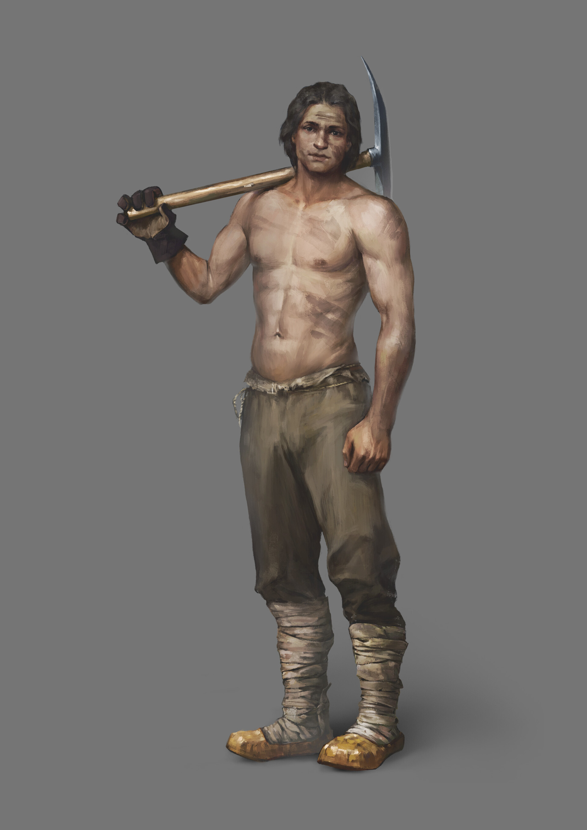 ArtStation - Man with a pickaxe