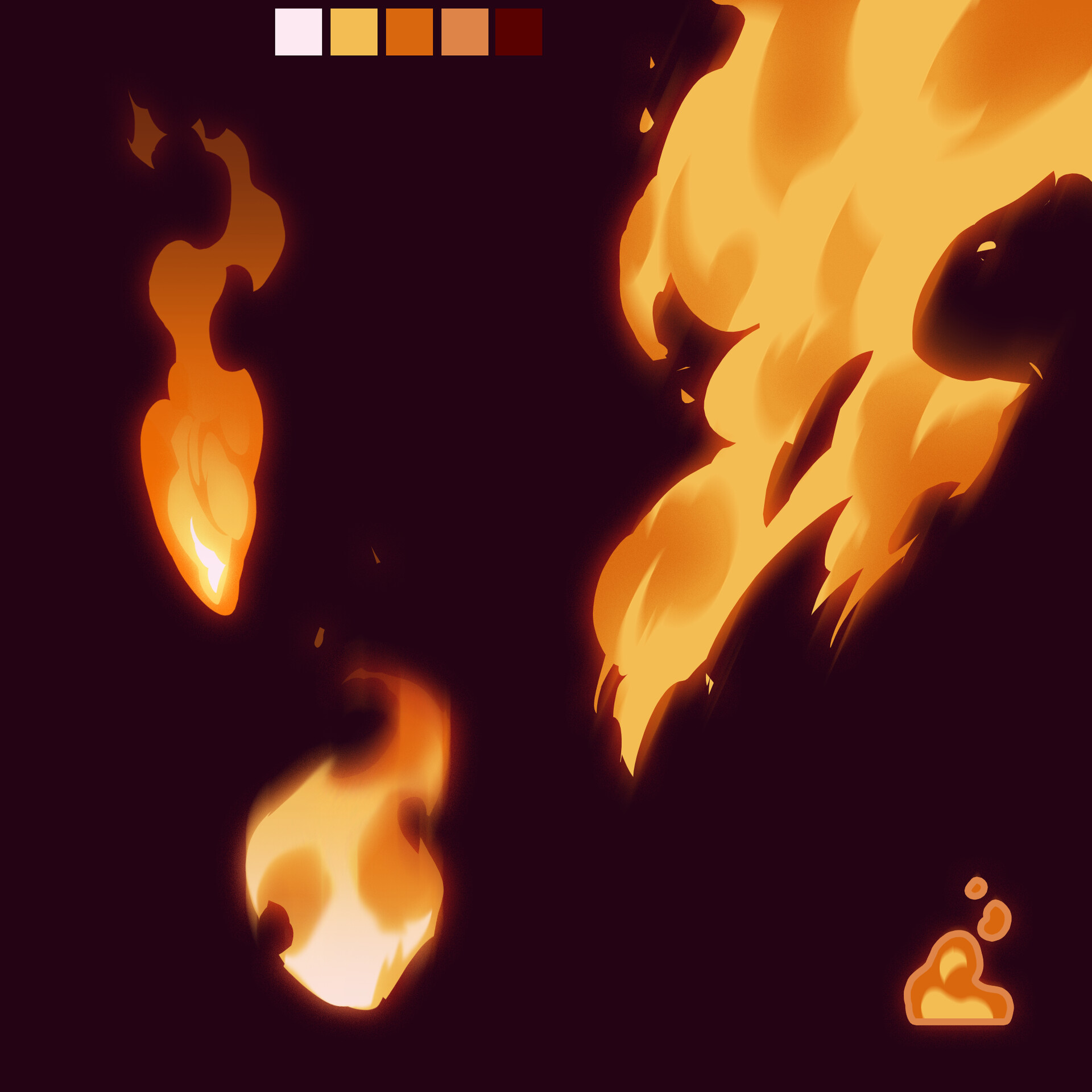 ArtStation - Fire animation studies