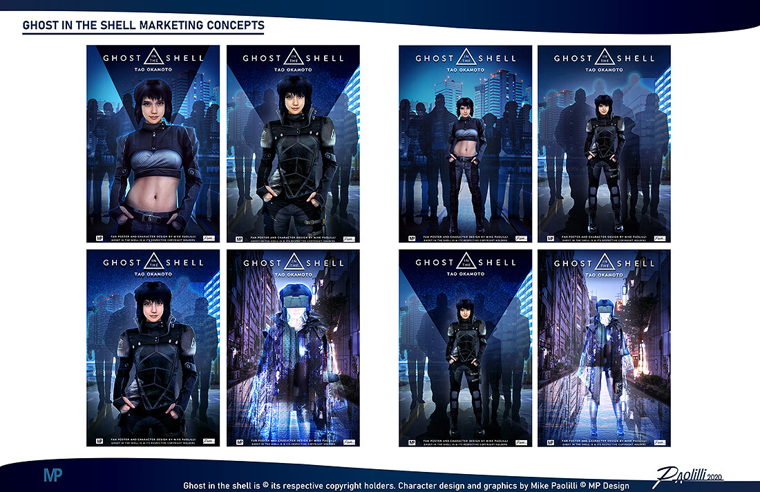 Mike Paolilli - Ghost in the Shell Movie - Character Designs and Marketing