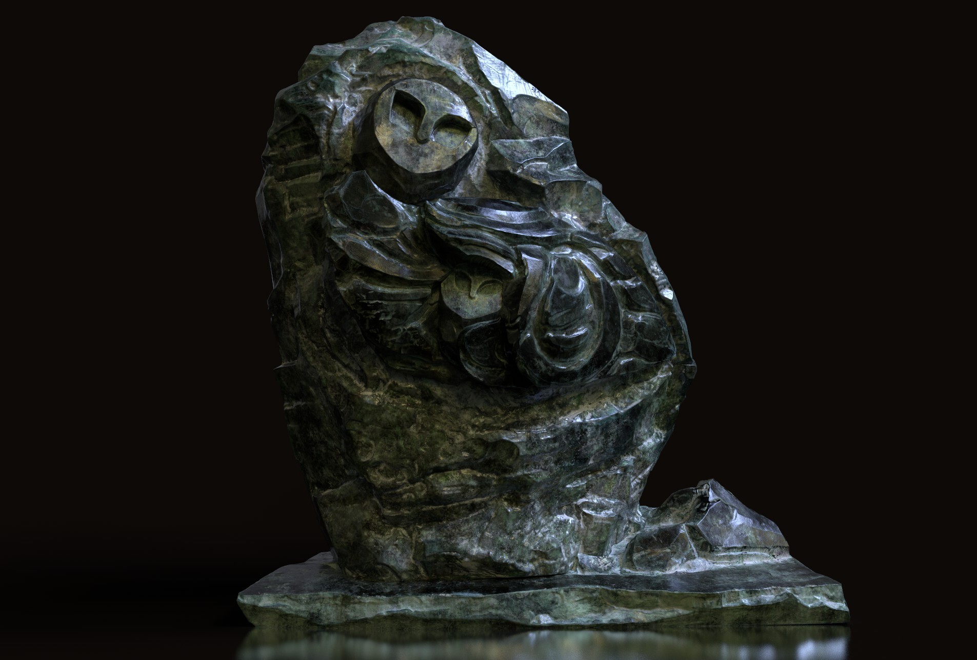 ArtStation - Stone Owl Sculpture
