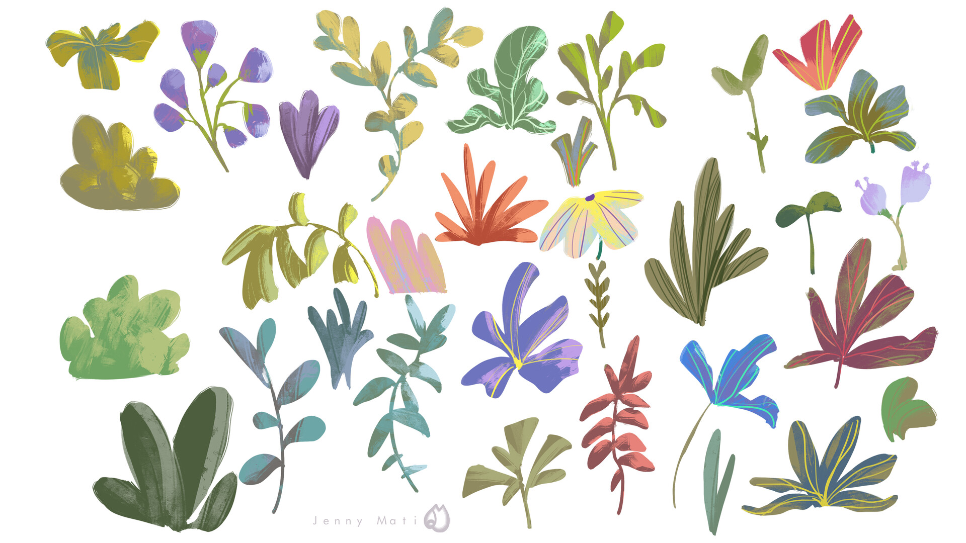 ArtStation - Stylized Plants #1