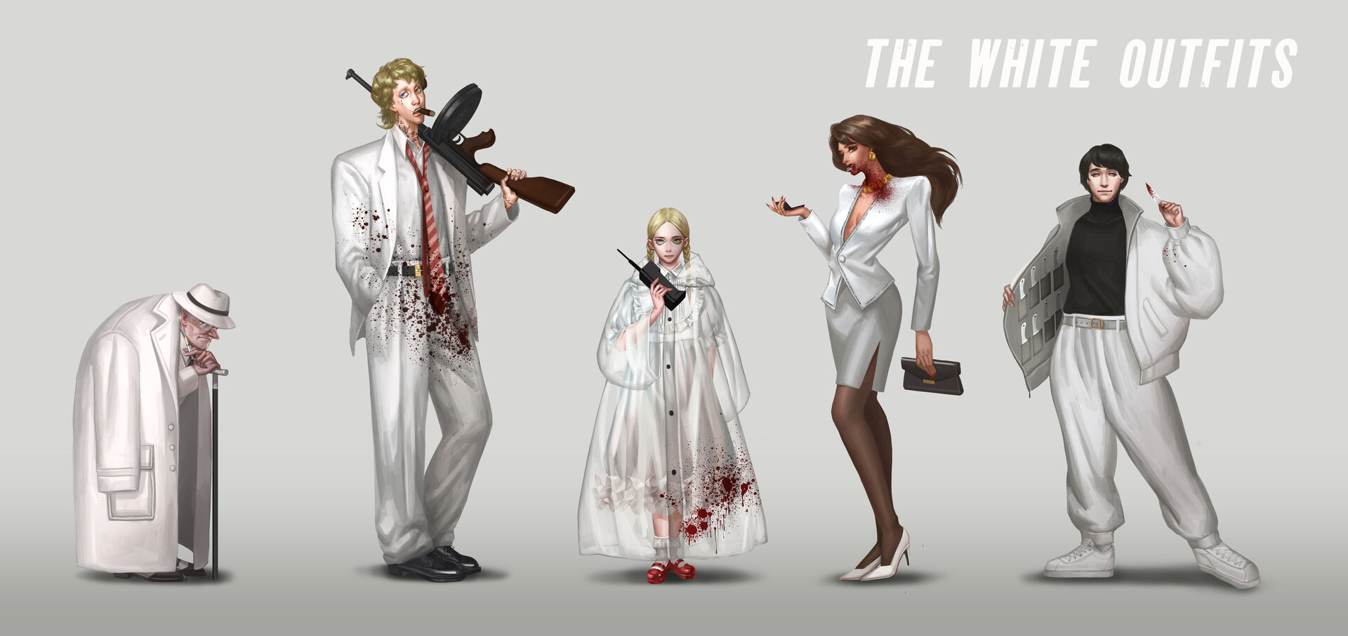 ArtStation - Character Design: Hitman Family"The White Outfits"