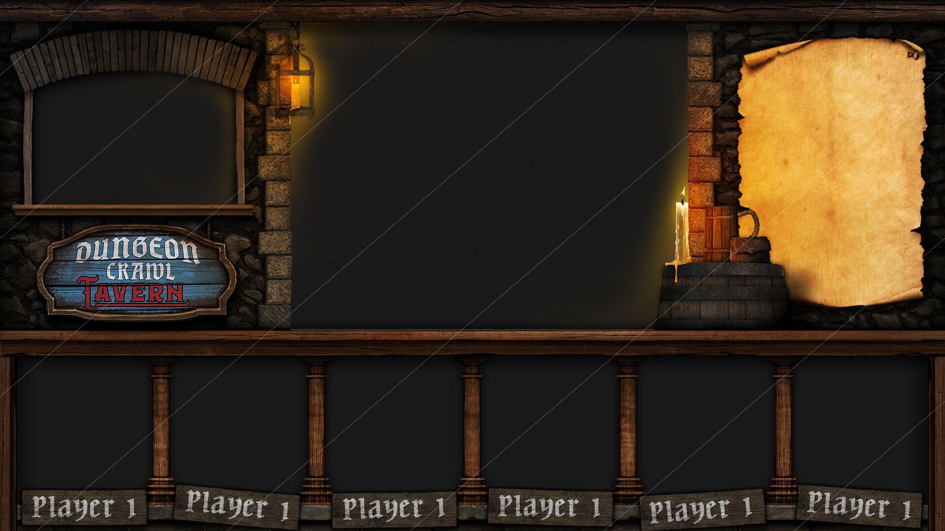 ArtStation - Dungeon Crawl Tavern overlay design & splash