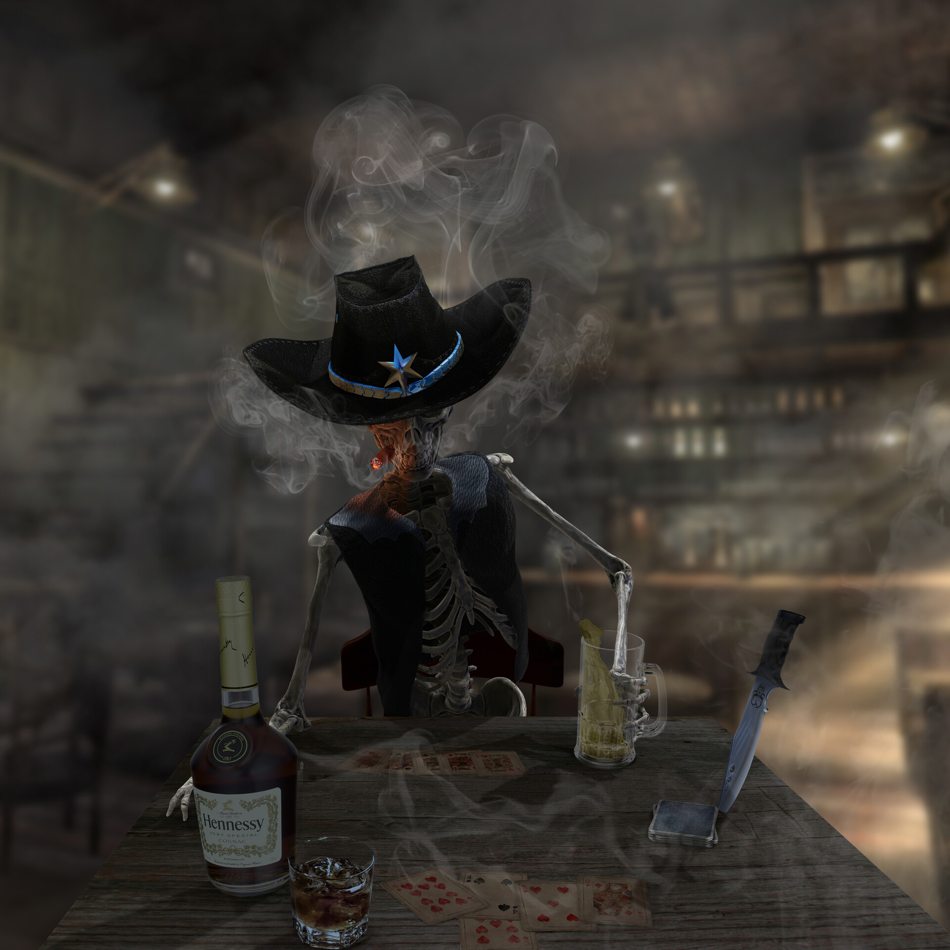 ArtStation - Cowboy Skeleton